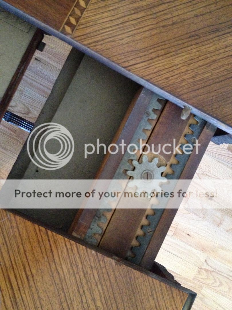 Expanding library table with gears. Age? Anything special? | Antiques Board